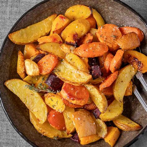 Roasted Root Vegetables Dish