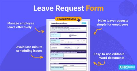 Free Ready To Use Leave Request Forms Aihr