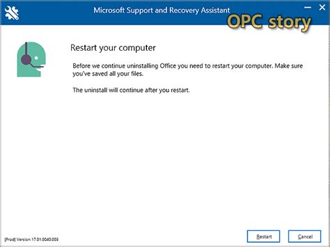 마이크로소프트사 제공 Office 365 앱 제거 도구 Opc 스토리