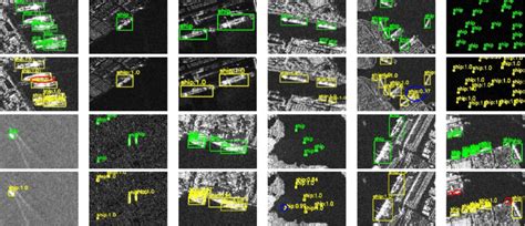 Sar Ship Detection Results On Ssdd Ground Truths Are Marked In Green