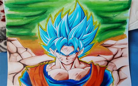Goku Ssj Blue Tolg Art Tutorial Art Amino