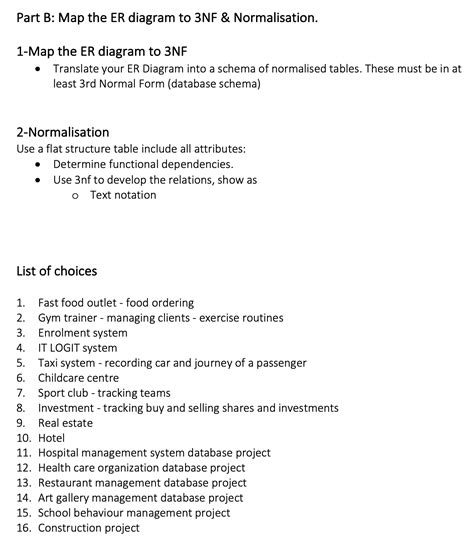 Solved I Need A Drawing Of Er Diagram Database Schema And