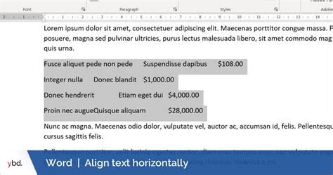 How To Align Text Horizontally Your Business Documents