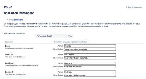 Translating The Resolution Field Jira And Jira Service Management Atlassian Support