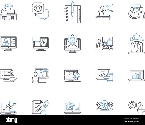 Collaboration And Teamwork Line Icons Collection Synergy Partnership Cohesion Unity