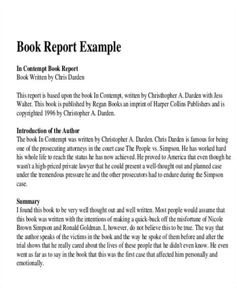 College Book Report Template 7 TEMPLATES EXAMPLE TEMPLATES