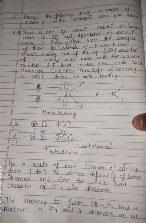 C Arrange The Following Acids In Order Of Increasing Acidic Strength Als