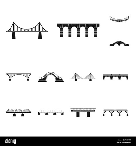 Vector Design Of Construct And Side Symbol Set Of Construct And Bridge