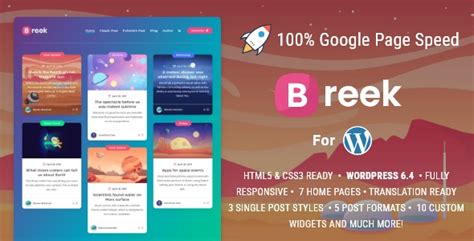 Breek Minimal Masonry Theme For Wordpress Gplatom