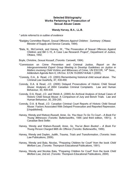 Bibliography Works Pertaining To Prosecu Publications Ontario