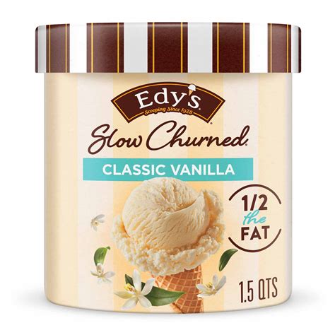 Edys Dreyers Slow Churned Classic Vanilla Light Ice Cream 1 5 Qt