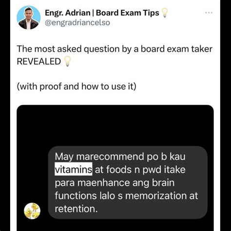 The Most Asked Engr Adrian Board Exam Tips Facebook