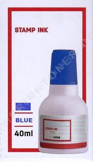 Stamp Ink Blue 40ml Bottle Prinktoner Ltd
