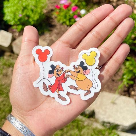 Disney Cinderella Jaq Jaq And Gus Gus Sticker Disney Jaq Etsy