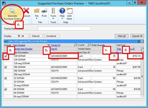 How To Configure Dynamics GP Purchase Order Generator Dynamics GP MRP