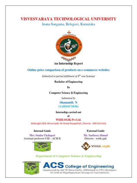 Shamanth Internship Report Pdf Selenium Software Systems