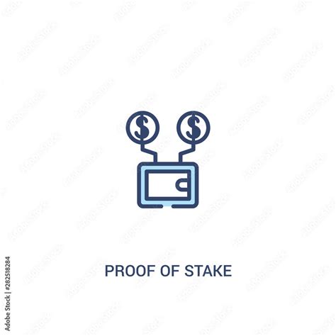 Proof Of Stake Concept 2 Colored Icon Simple Line Element Illustration Outline Blue Proof Of