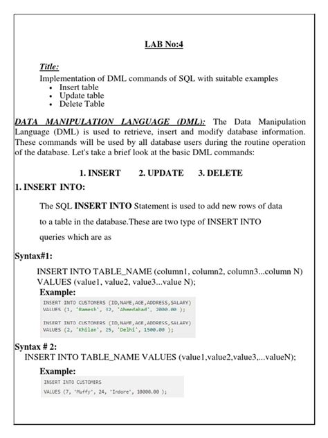 Lab4 Pdf Sql Data Management