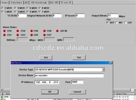 8in1 av encoder sd mpeg 2 h 264 encoder 8av 1asi in asi ip spts mpts