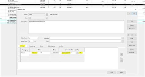 Rounding Tab On Database Item Form Sage Estimating General Discussion Sage Construction