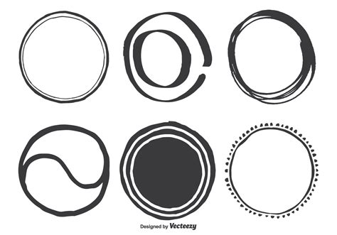 Hand Drawn Assorted Circle Vector Shapes 105203 Vector Art At Vecteezy