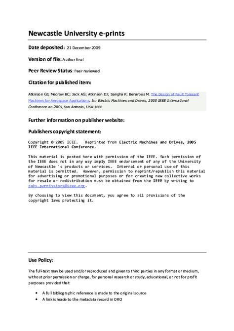 Pdf The Design Of Fault Tolerant Machines For Aerospace Applications