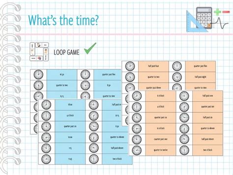 Telling The Time Loop Game By Anjacschmidt Teaching Resources