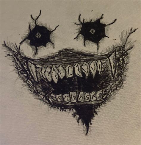 Scary Face Drawing Scary Drawings Creepy Drawings Scary Art