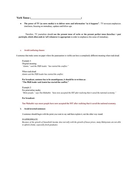 Untitled Document 3 Assignment Verb Tense