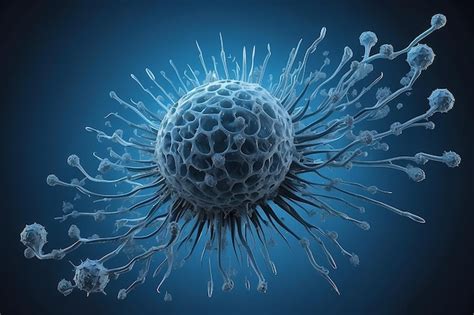 Premium Photo Virus On A Blue Background