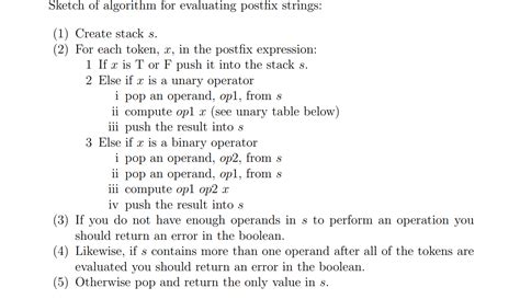 Solved Sketch Of Algorithm For Evaluating Postfix Strings Chegg