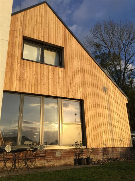 Siberian Larch Cladding Cambusbarron Scotland Nordic Exterior House