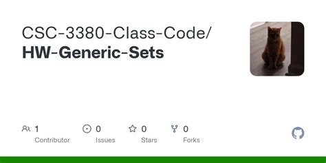 GitHub CSC 3380 Class Code HW Generic Sets