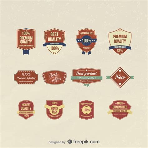 Free Vector Highest Quality Labels Collection