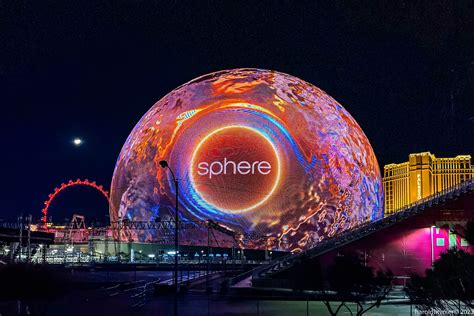 Las Vegas Sphere Veranstaltungsort Und Riesige Led Leinwand