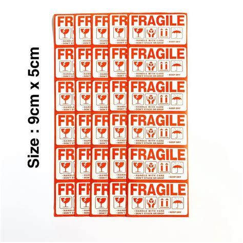 Fragile Sticker Label 30 Pieces Shopee Singapore
