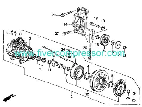 COMPRESSOR ASSY 38800PG6003 HONDA INTEGRA 1986