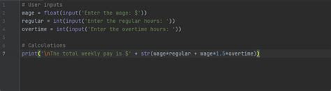 Solved PYTHON An Employee S Total Weekly Pay Equals The Hourly Wage Multiplied By The Total