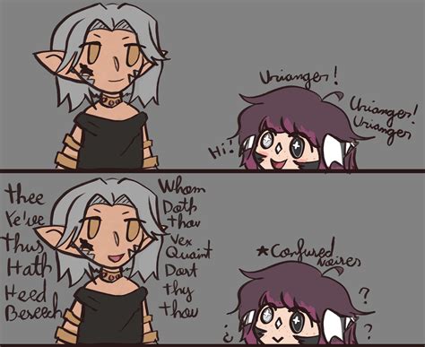 Warrior Of Light And Urianger Augurelt Final Fantasy And 1 More Drawn