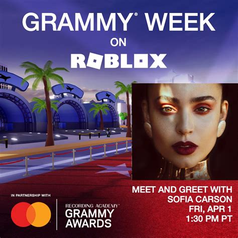 Sofia Carson Today💫 Recording Academy Grammys Roblox