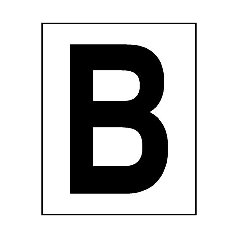 Letter B Sticker Black Safety Uk
