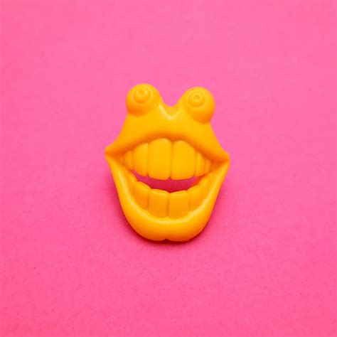 Ghostbuster Ectoplazma Ghost Smile Yellow Vintage Figure Loose 80s