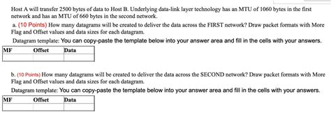 Solved Host A Will Transfer 2500 Bytes Of Data To Host B