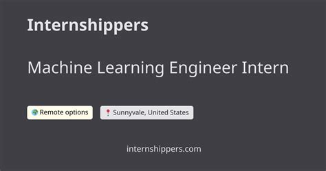 Machine Learning Engineer Intern On Internshippers