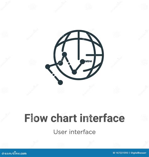 Flow Chart Interface Outline Vector Icon Thin Line Black Flow Chart Interface Icon Flat Vector
