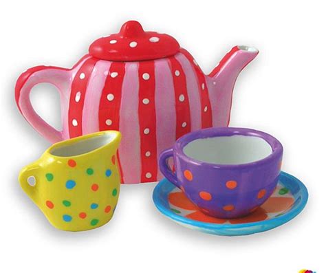 Комплект игра за чай за оцветяване Mini Party Vivre