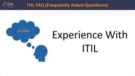 Experience With Itil Itsm Docs Itsm Documents And Templates