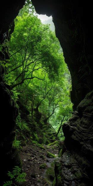 Cavernous Call Delving Into The Depths Premium Ai Generated Image