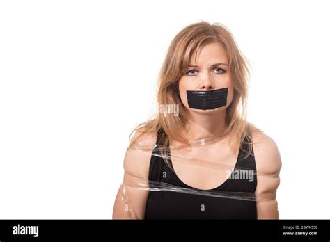 Girl Taped Mouth Hi Res Stock Photography And Images Alamy
