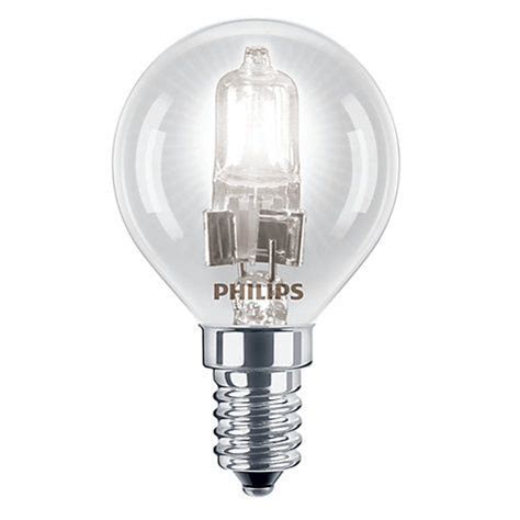Philips 28W SES Halogen Classic Golf Ball Bulb, Clear | Light bulb ...
